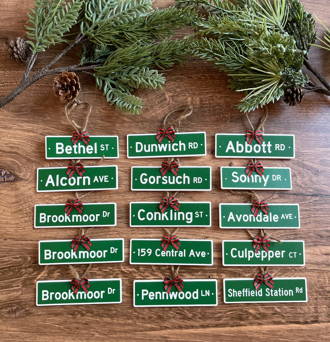 street sign ornament // personalized – dunkirkdesigns